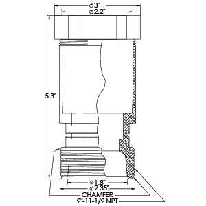 2" Frangible Coupling for Base Plates & Floor Flanges - Flight Light Inc.